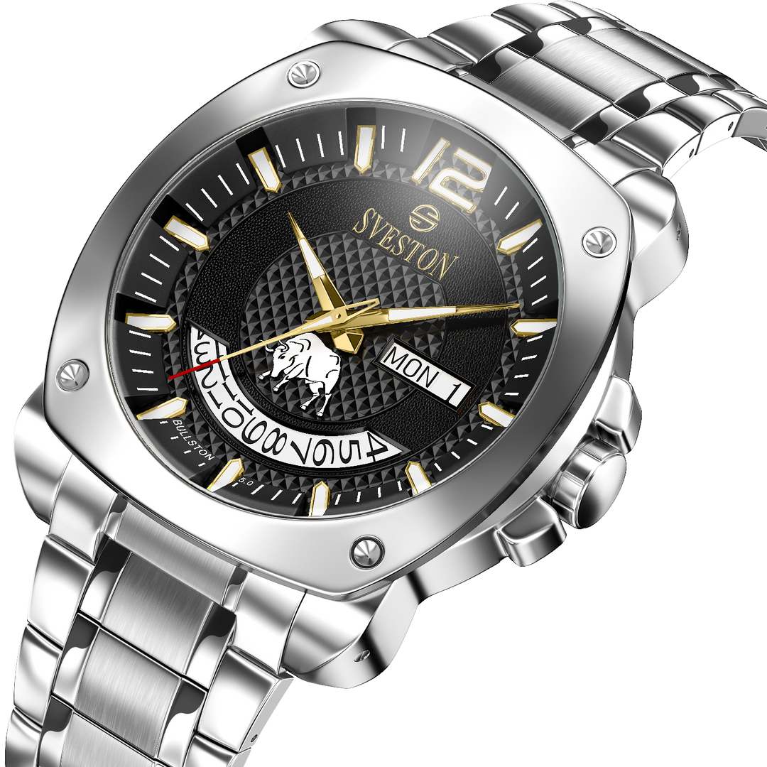 Sveston Bullston 2.0 Gents Stainless-Steel Watch 48mm – SVESTON